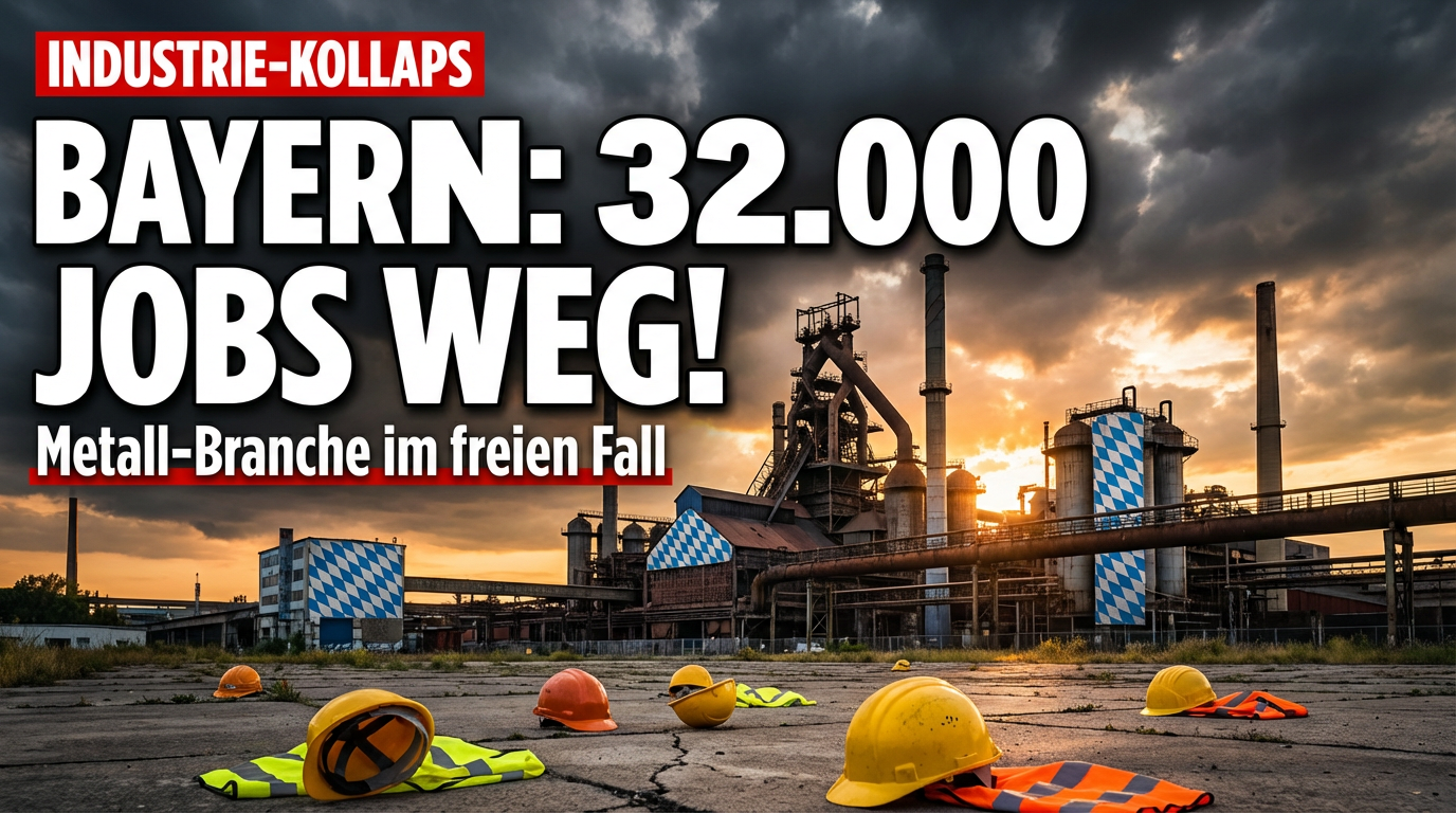 Bayerns Industrie im freien Fall: 32.000 Arbeitsplätze vor dem Aus