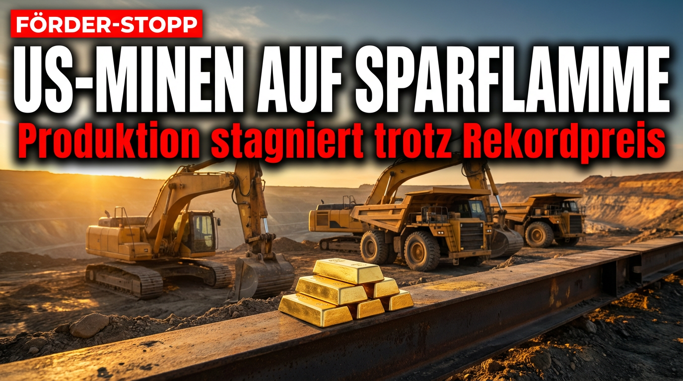 US-Goldproduktion stagniert: Amerikas Minen fördern auf Sparflamme