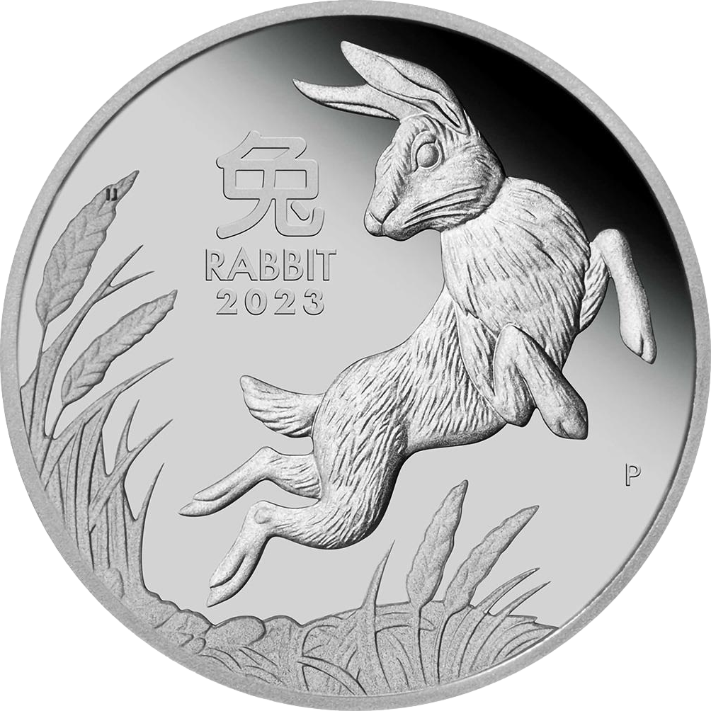 1 Unze Platin Lunar III Hase 2023 PP | Perth Mint