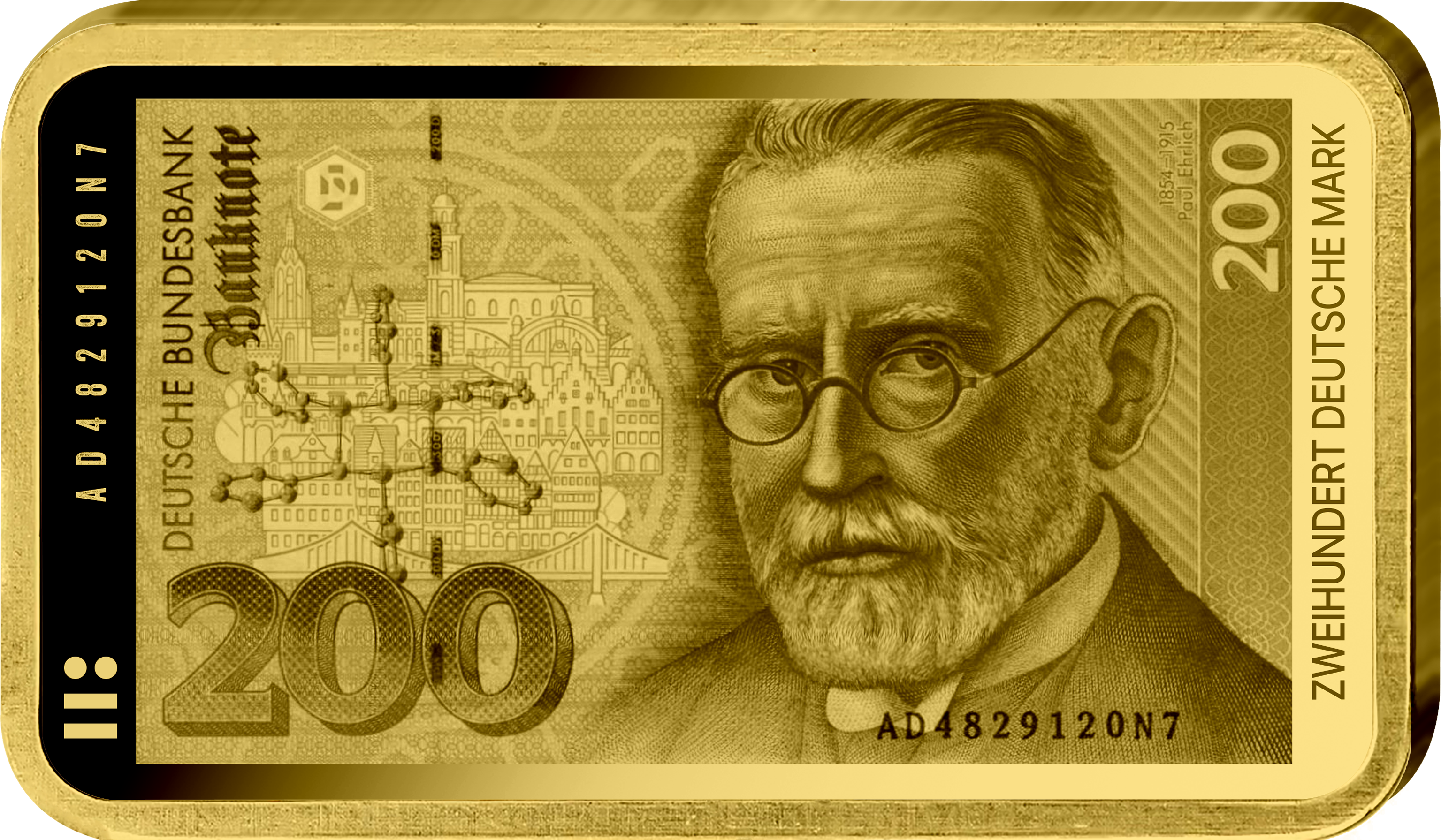 200 Deutsche Mark Gold Münzbarren | 1/200 oz PP