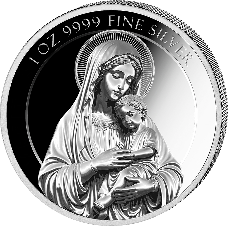 1 Unze Silber Maria Mutter Gottes 2025 | Polierte Platte