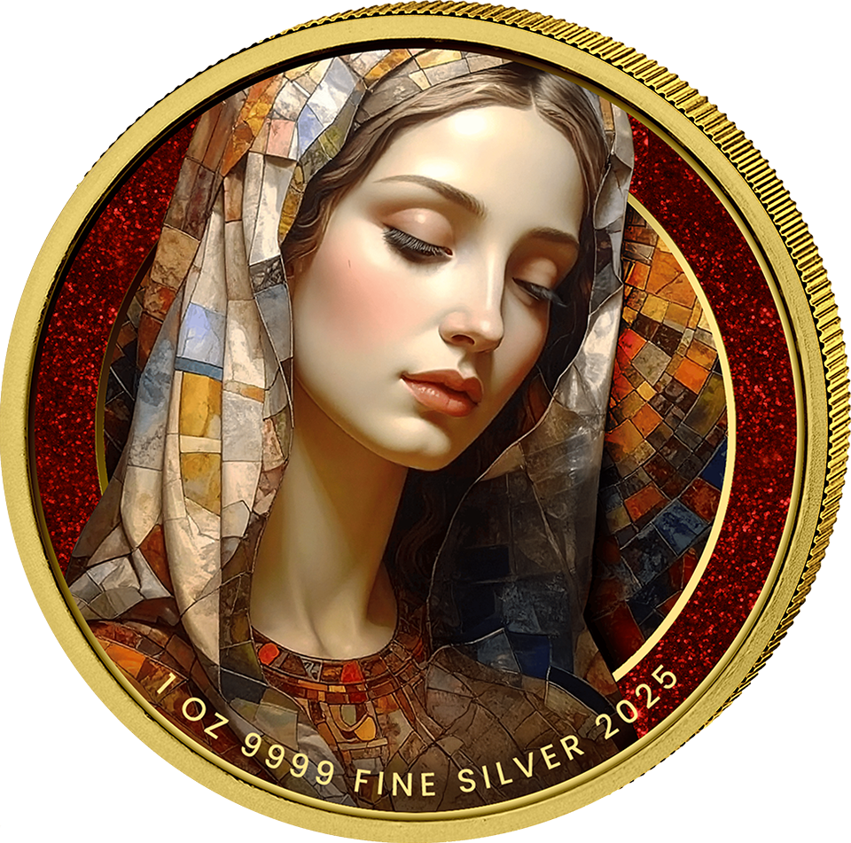 1 Unze Silber Maria Mutter Gottes Iced Out 2025 | Kettner